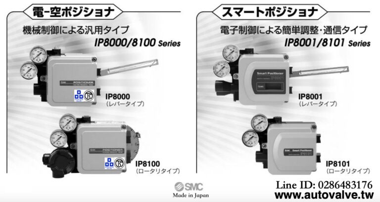 氣動比例控制閥皆可安裝SMC IP8000 IP8100防爆定位器｜現貨供應｜有台灣防爆TS標章｜正日本製 - 品明企業有限公司